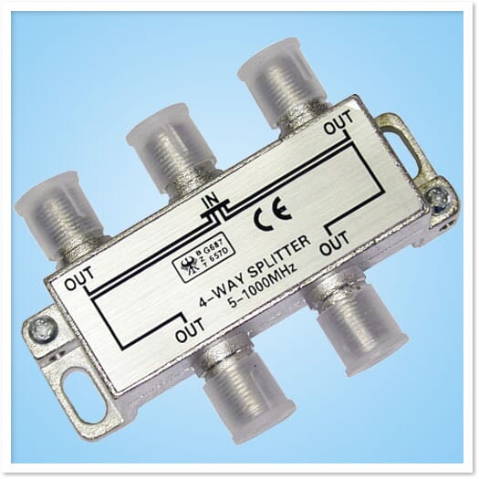 4 Way Passive TV Splitter, 5MHz - 1000MHz - Brommeland Elektronikk AS
