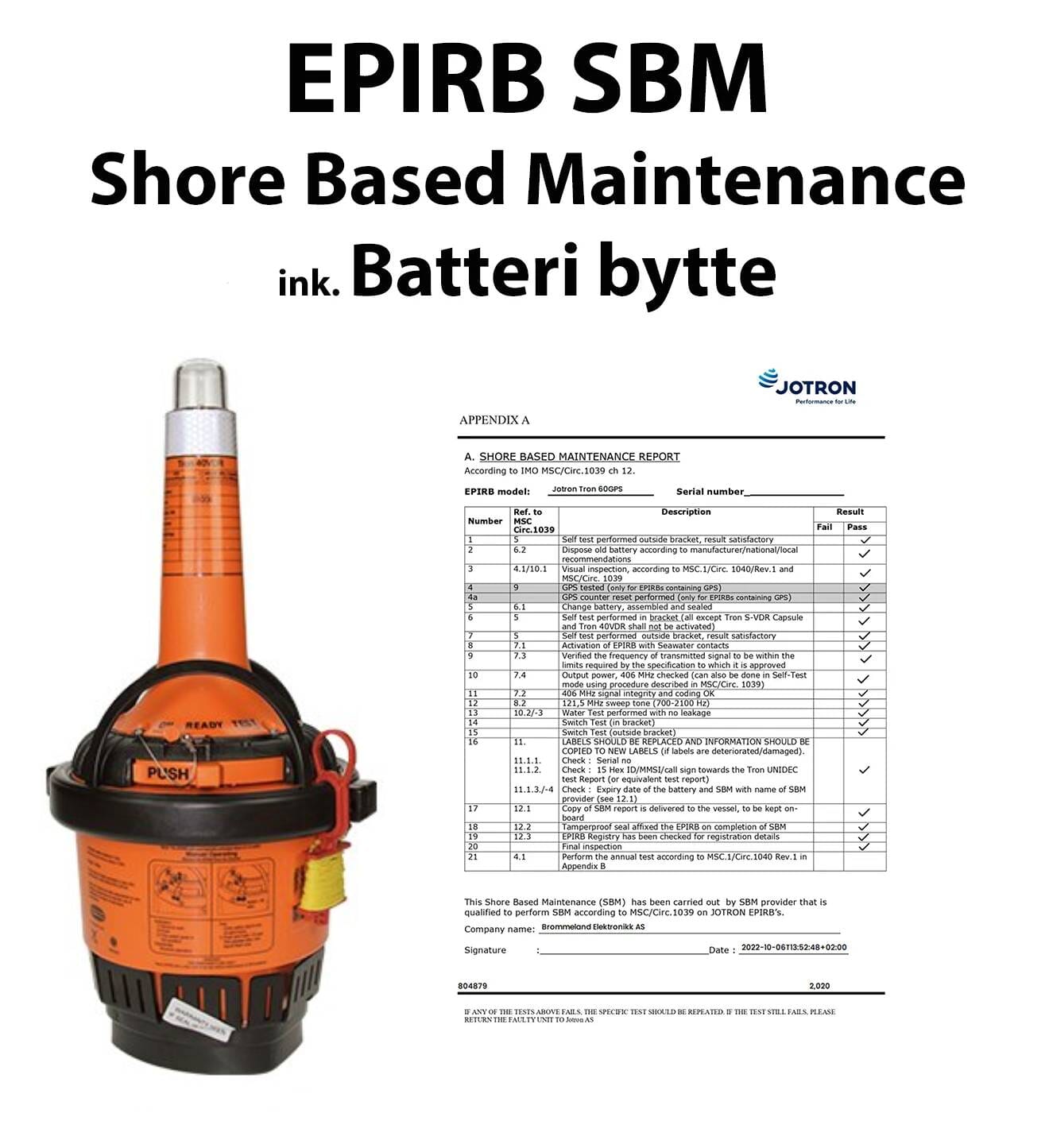 SBM Tron 40VDR inklusiv batteribytte - Brommeland Elektronikk AS