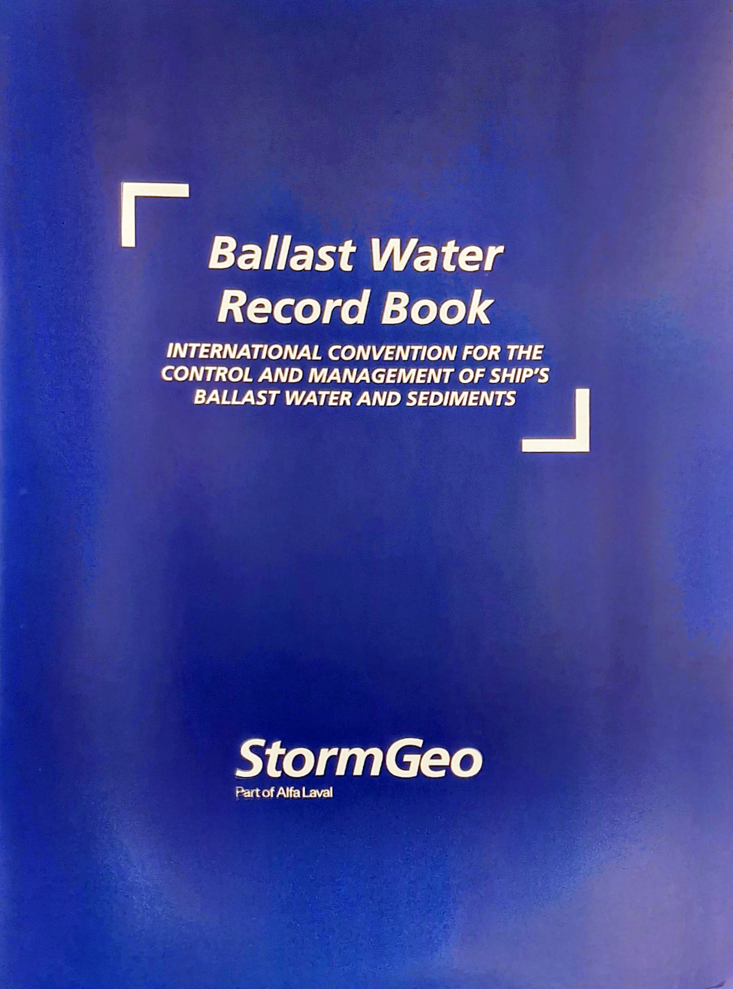 Ballast Water Record Book (inc. 2025 Regulations) - Brommeland ...