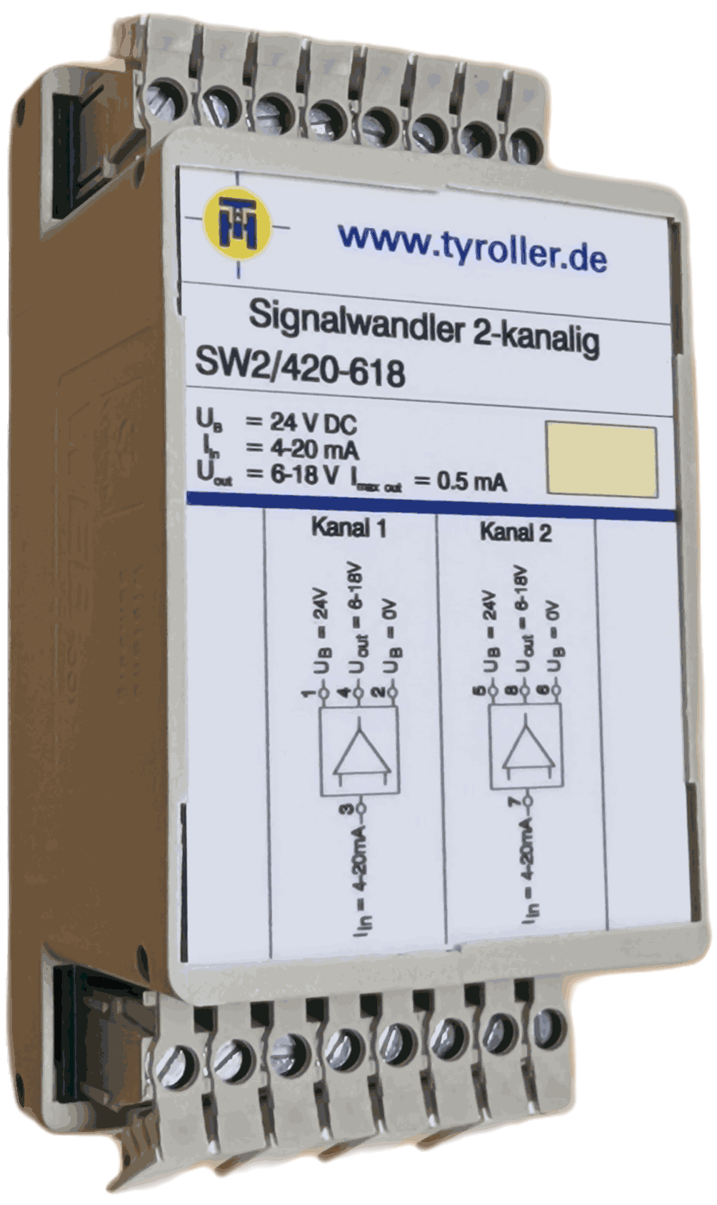 Signal omformer SW2/420-618 2-kanaler Input: 4-20Ma- Output ...