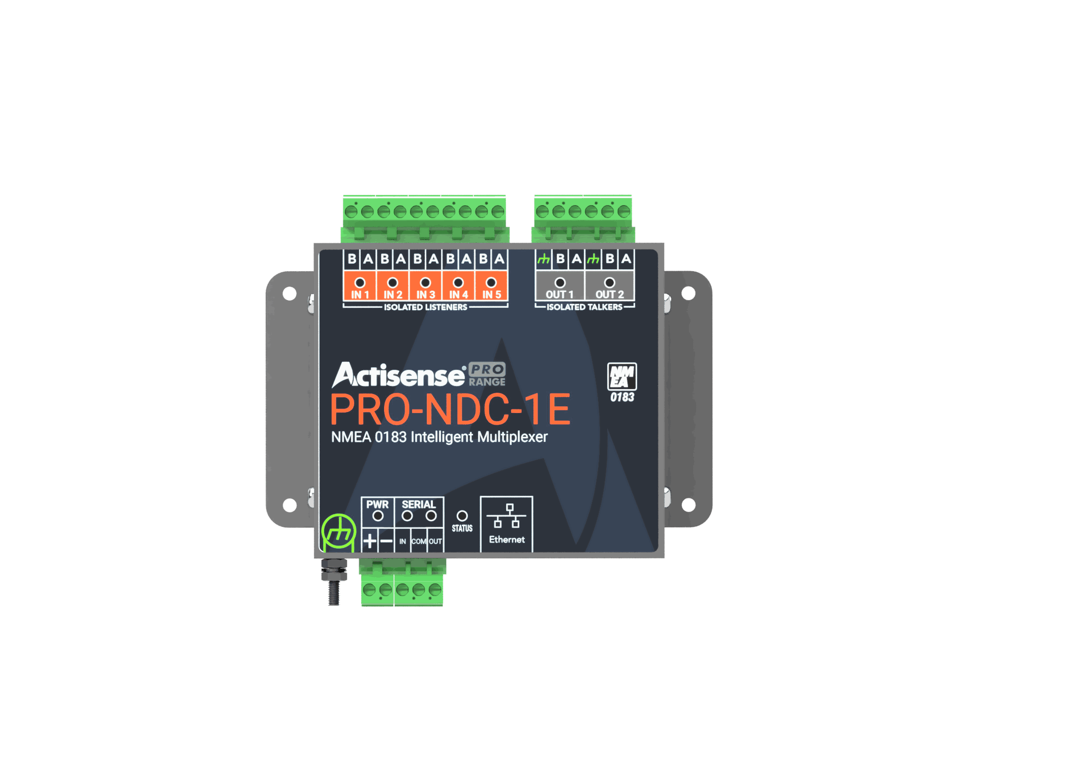 5 inputs and 2 ISO-Drive outputs, Ethernet and serial connec ...